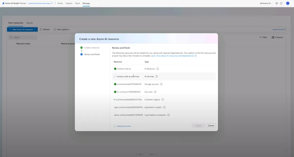 3.1 | Azure AI Resource | Contoso Chat